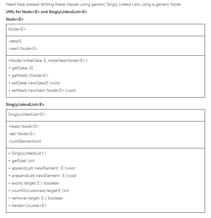 Solved Need help please! Writing these classes using generic | Chegg.com
