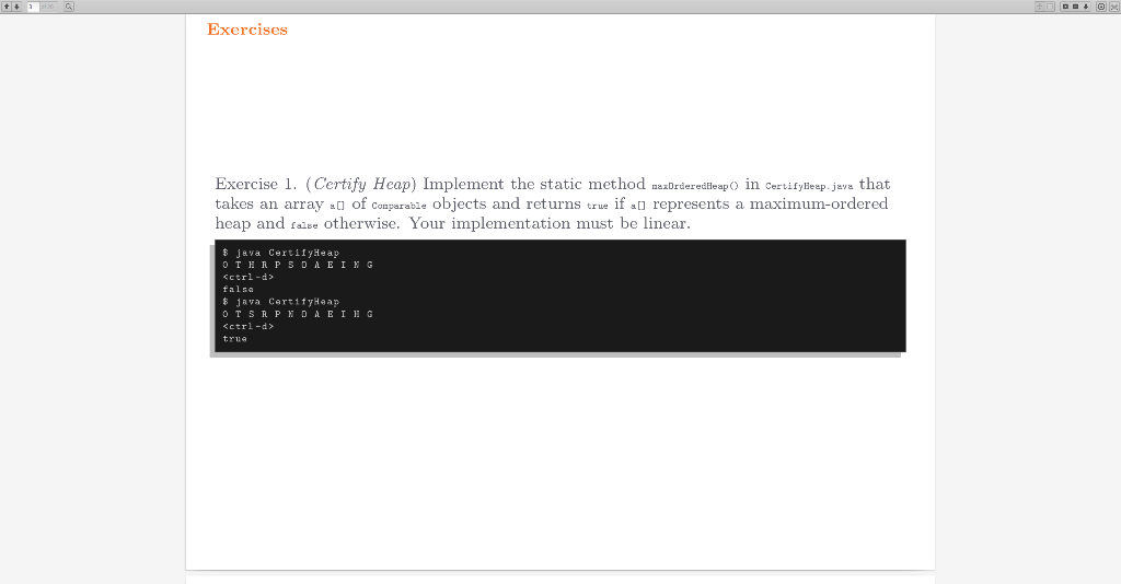 In java: public class CertifyHeap { // Return | Chegg.com
