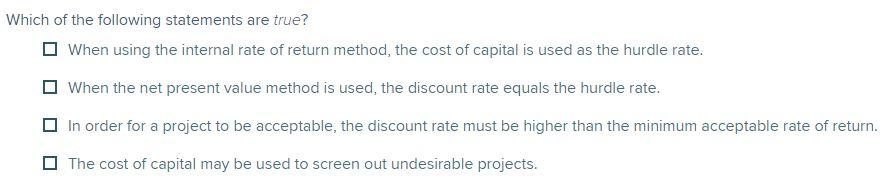 Solved Which of the following statements are true? When | Chegg.com