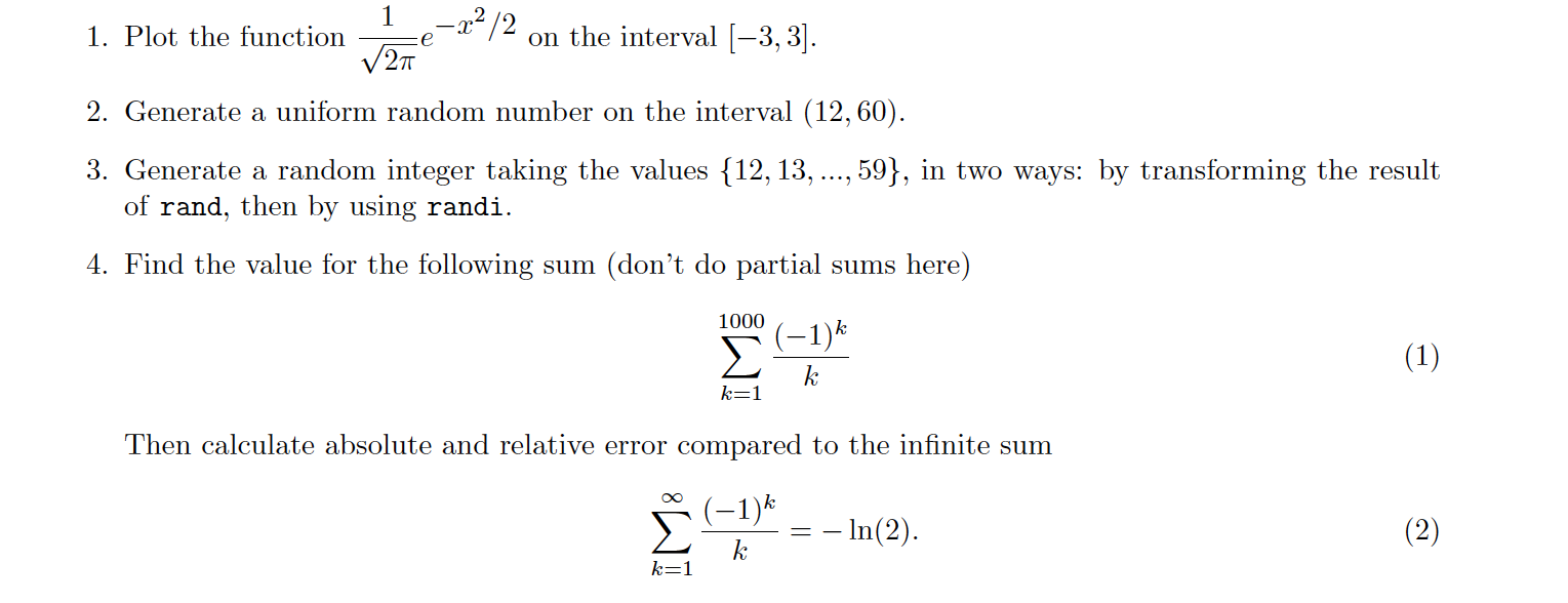 Solved —22/2 1 1. Plot the function on the interval (-3, 3). | Chegg.com