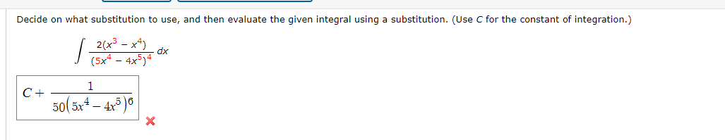 Solved Decide on what substitution to use, and then evaluate | Chegg.com
