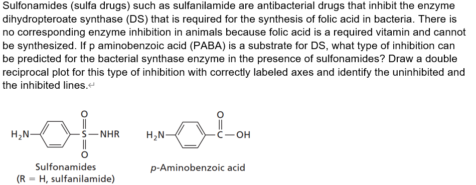 Solved Sulfonamides (sulfa drugs) such as sulfanilamide are | Chegg.com