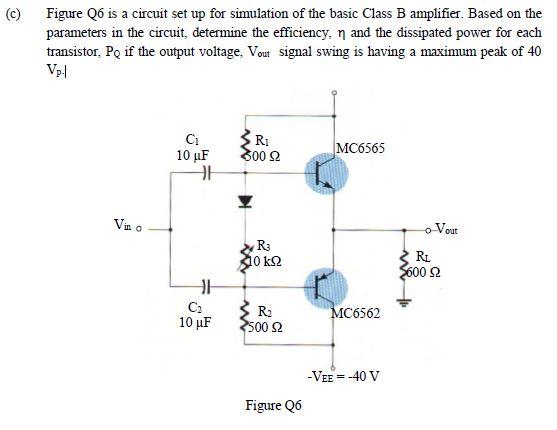 Solved (c) Figure Q6 is a circuit set up for simulation of | Chegg.com