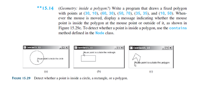 Solved ∗∗15.14 (Geometry: inside a polygon?) Write a program | Chegg.com