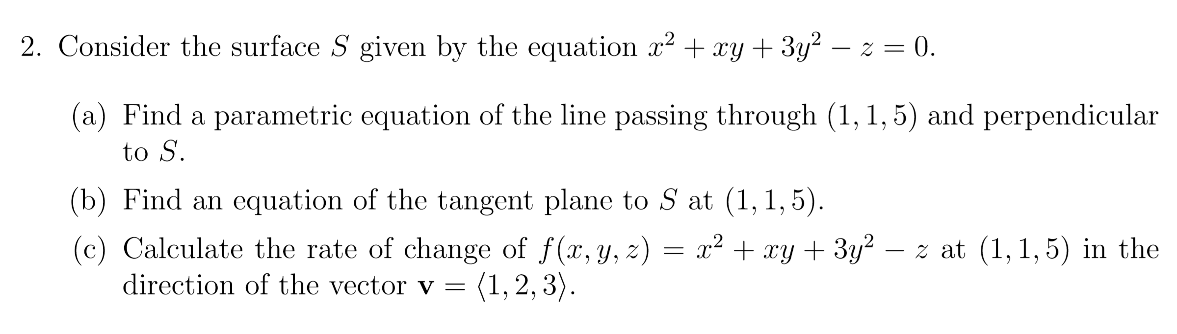 Solved 2. Consider the surface S given by the equation x2 + | Chegg.com