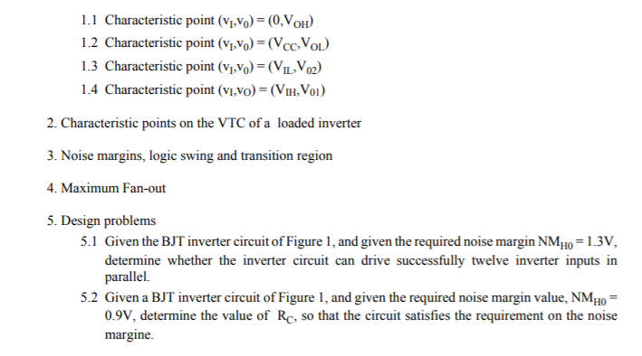 Solved Electrical model of a bipolar transistor inverter | Chegg.com