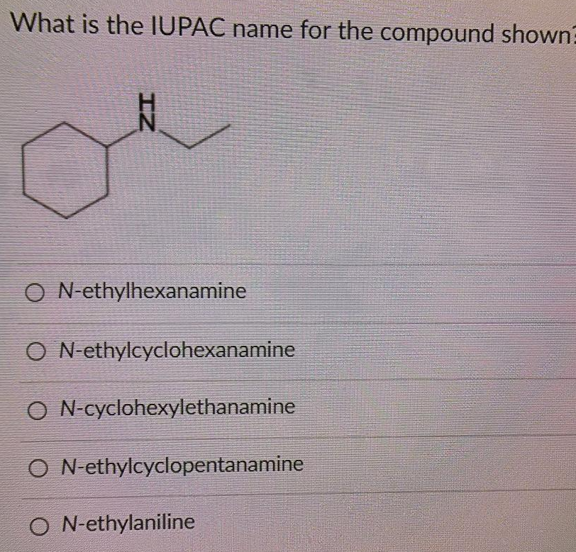Solved What is the IUPAC name for the compound shown O | Chegg.com