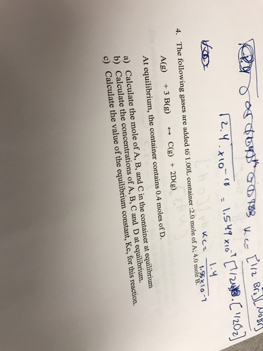 Solved The following gases are added to 1.00L container:2.0 | Chegg.com