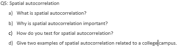 Solved Q6: Use following spatial distribution of points and | Chegg.com