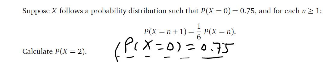 Solved Suppose X follows a probability distribution such | Chegg.com