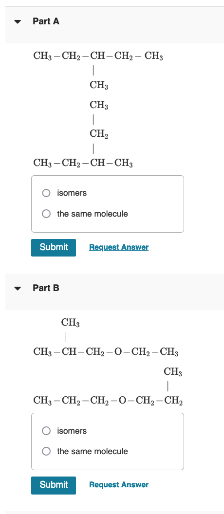 Solved For each of the following, determine whether the two | Chegg.com