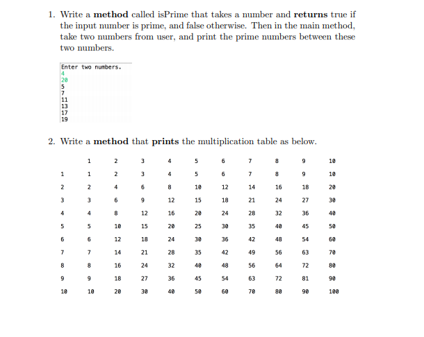 Solved 1 Write A Method Called Isprime That Takes A Number 