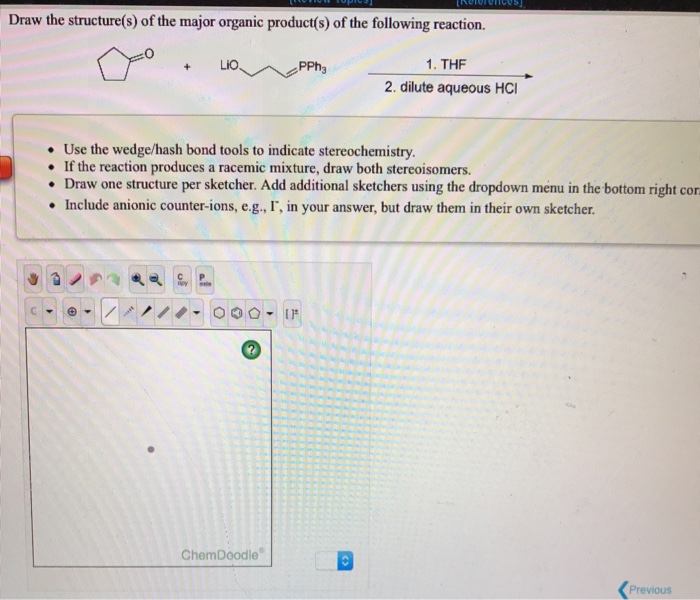 Solved Review Topics) References] Draw the structure(s) of | Chegg.com