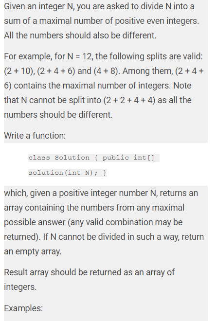 Solved Given an integer N, you are asked to divide N into a | Chegg.com