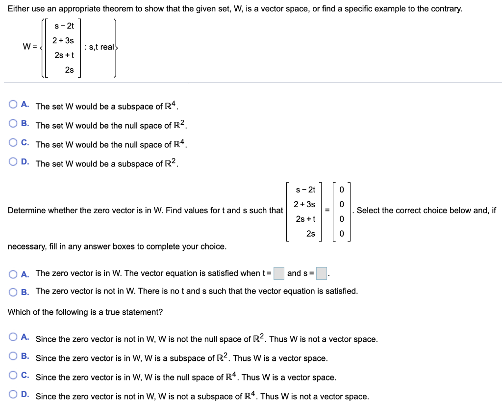 Solved Either use an appropriate theorem to show that the | Chegg.com