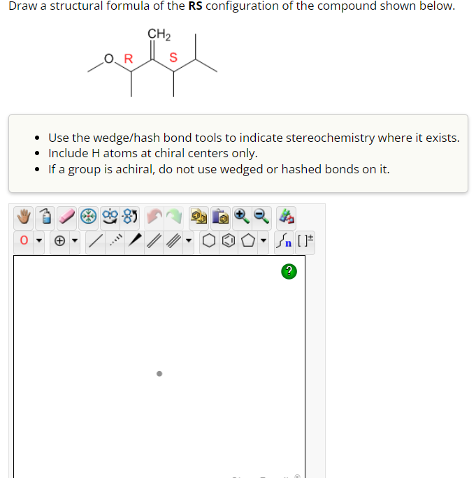 Solved Draw a structural formula of the RS configuration of | Chegg.com