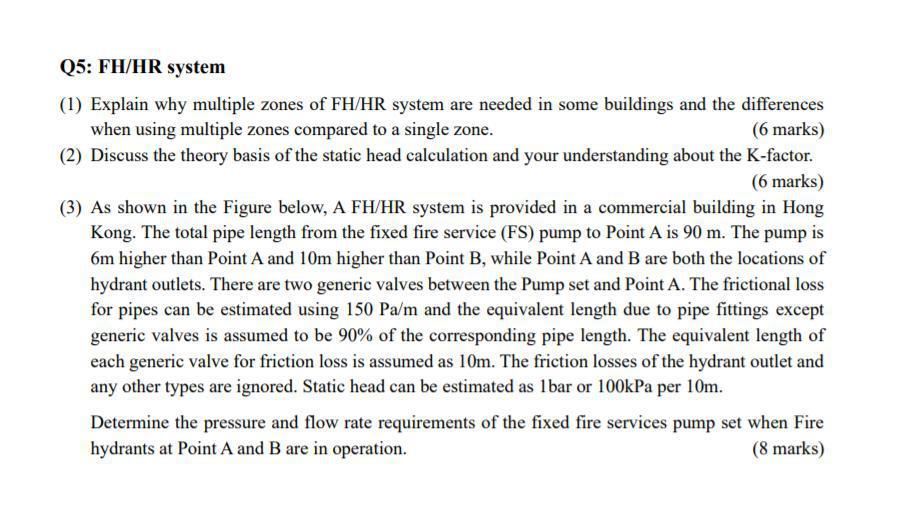 Q5: FH/HR system (1) Explain why multiple zones of | Chegg.com