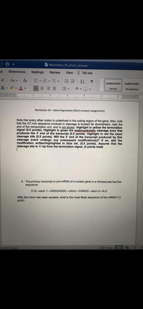 Solved Recitation_10 short answer ut References Mailings | Chegg.com