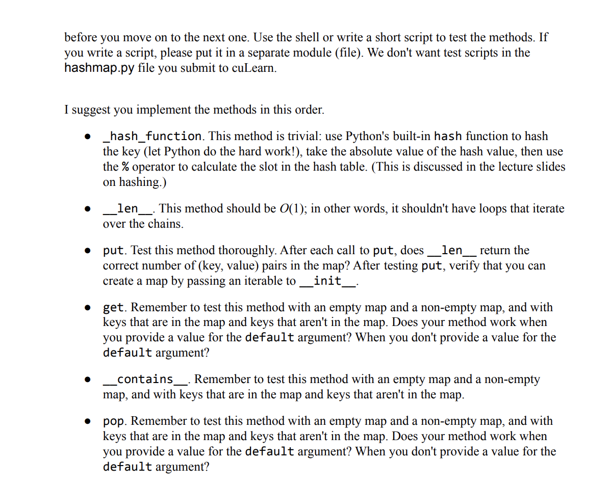 Class HashMap has two instance variables: • _slots | Chegg.com