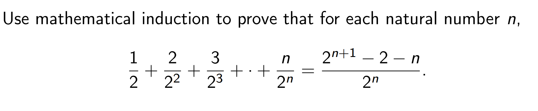 Solved Use mathematical induction to prove that for each | Chegg.com