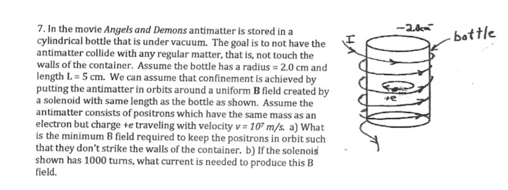 Solved te 7. In the movie Angels and Demons antimatter is | Chegg.com