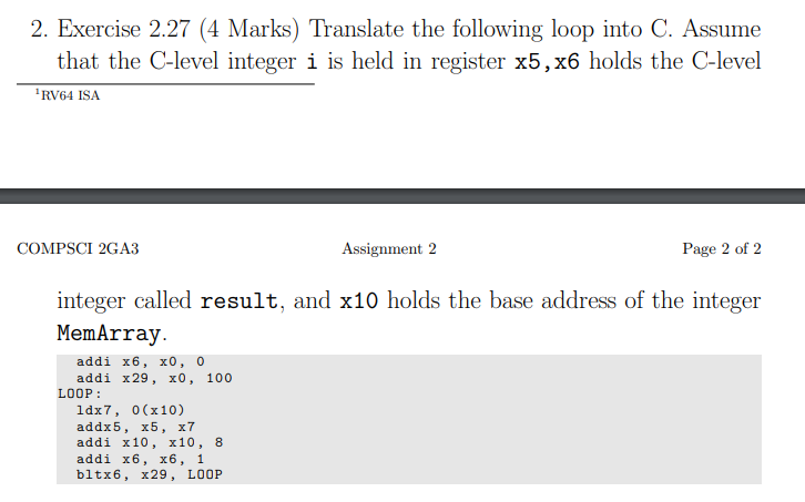 Solved 2. Exercise 2.27 (4 Marks) Translate the following | Chegg.com