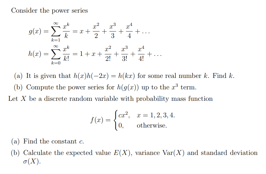 Solved Consider the power series | Chegg.com