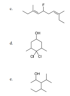Solved Provide the IUPAC names for the following alkenes and | Chegg.com