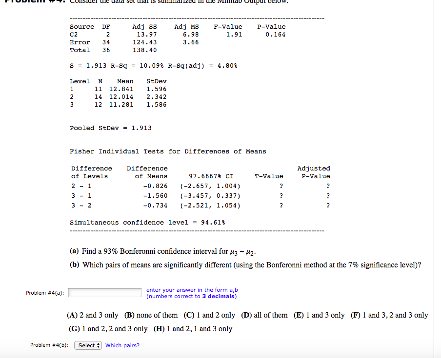 Solved Adj Ss Adj MS F-Value P-Value Source DF C2 Error 34 | Chegg.com