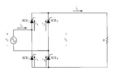 Solved A full wave controlled rectifier with ohmic load | Chegg.com