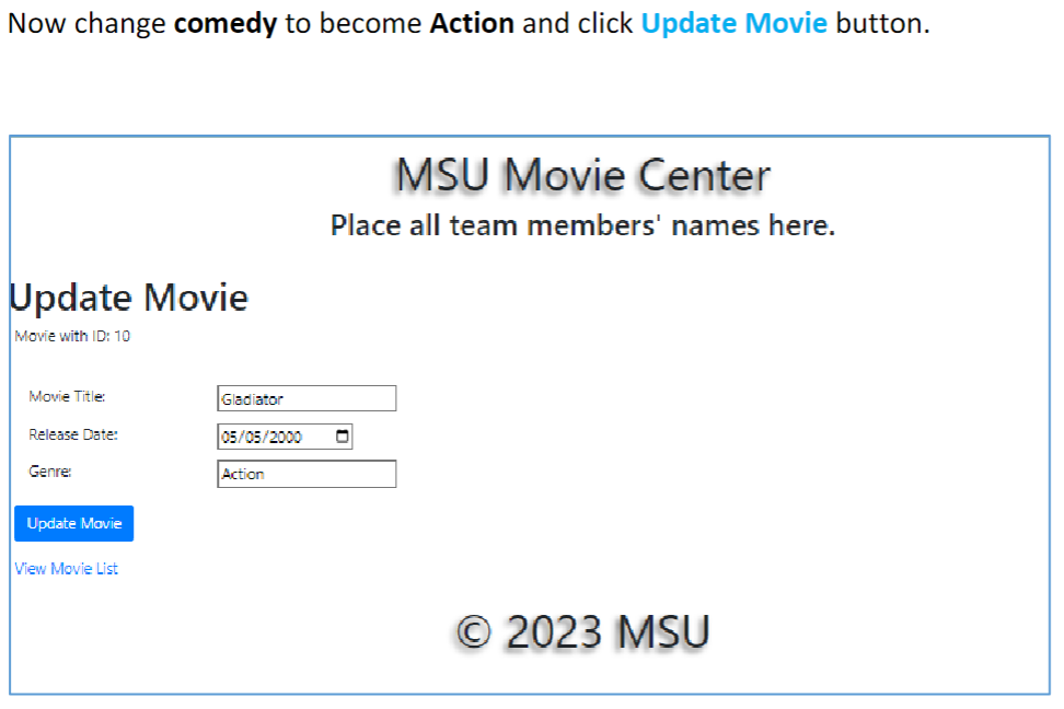 -- CREATE DATABASE MSU_Movies DROP DATABASE IF EXISTS | Chegg.com