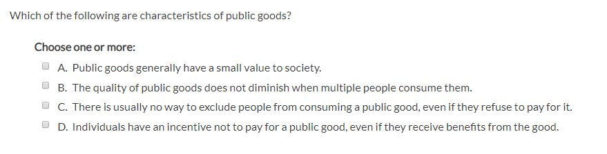Solved Which of the following are characteristics of public | Chegg.com