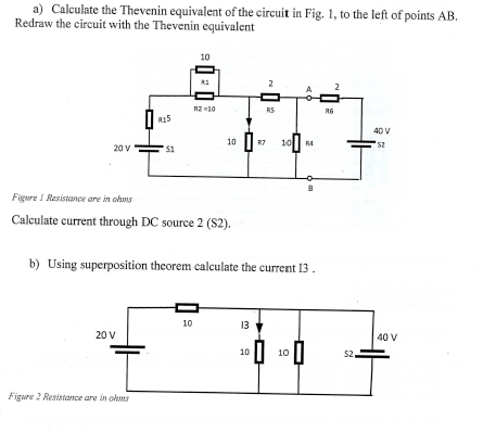 Solved a) ﻿Calculate the Thevenin equivalent of the circuit | Chegg.com