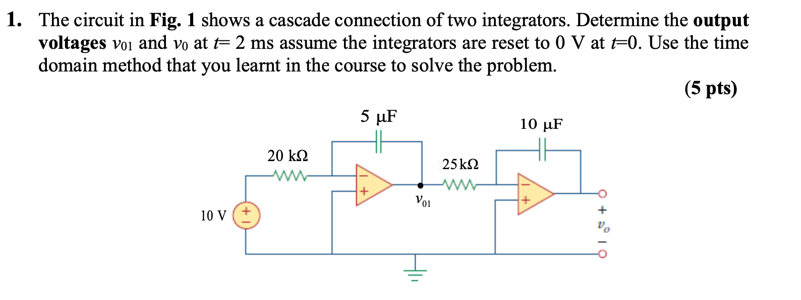 Solved 1. The circuit in Fig. 1 shows a cascade connection | Chegg.com