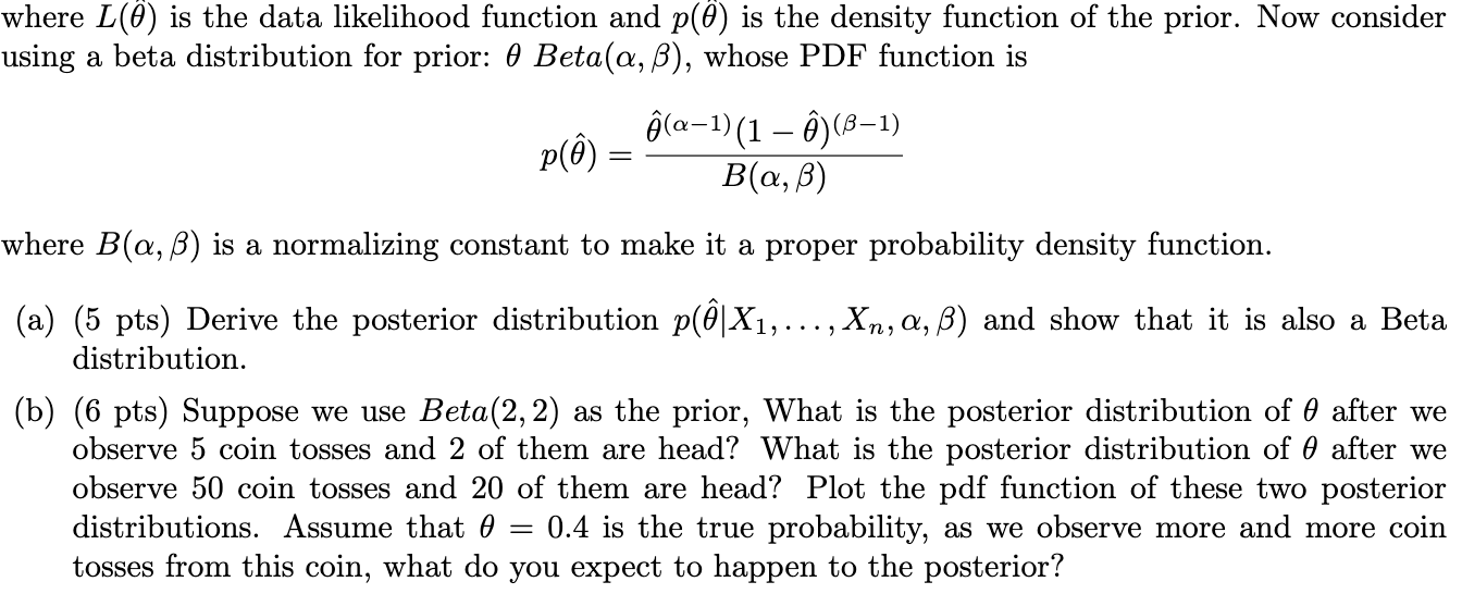 Solved = = = (11 pts) (Maximum A Posterior Estimation.) | Chegg.com