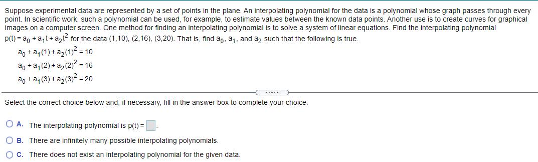 Solved Suppose experimental data are represented by a set of | Chegg.com