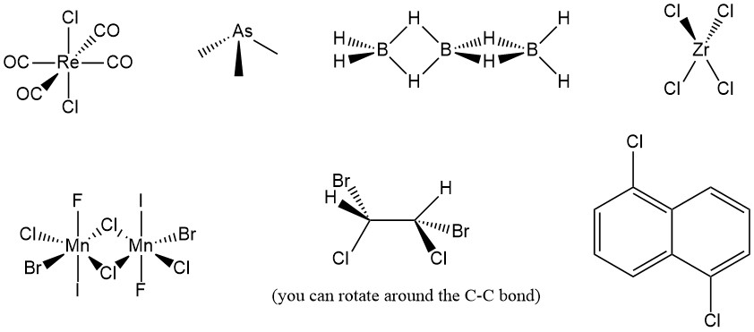 Solved Which of the following molecules have a center of | Chegg.com