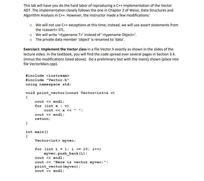 Solved This lab will have you do the hard labor of | Chegg.com