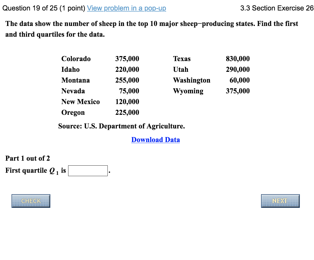Solved Question 19 of 25 (1 point) View problem in a pop-up | Chegg.com