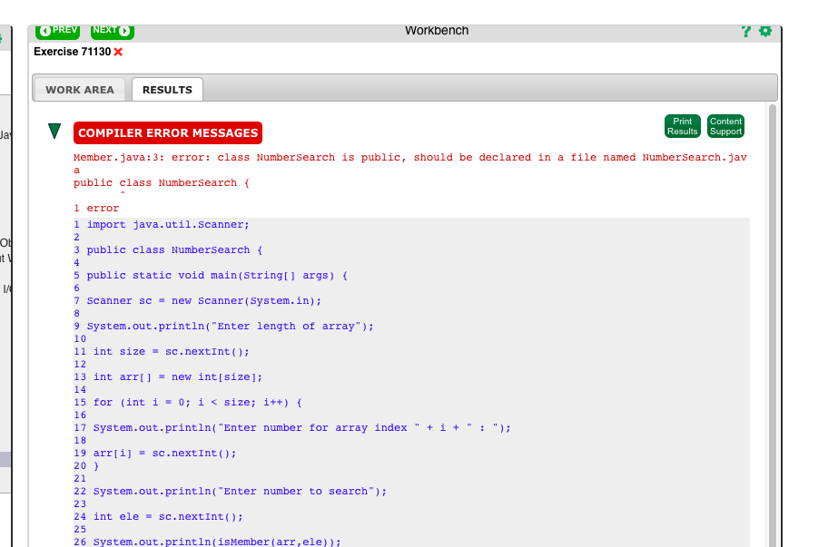 Solved OPREV NEXT Workbench ?趸 Exercise 71130X WORK AREA | Chegg.com