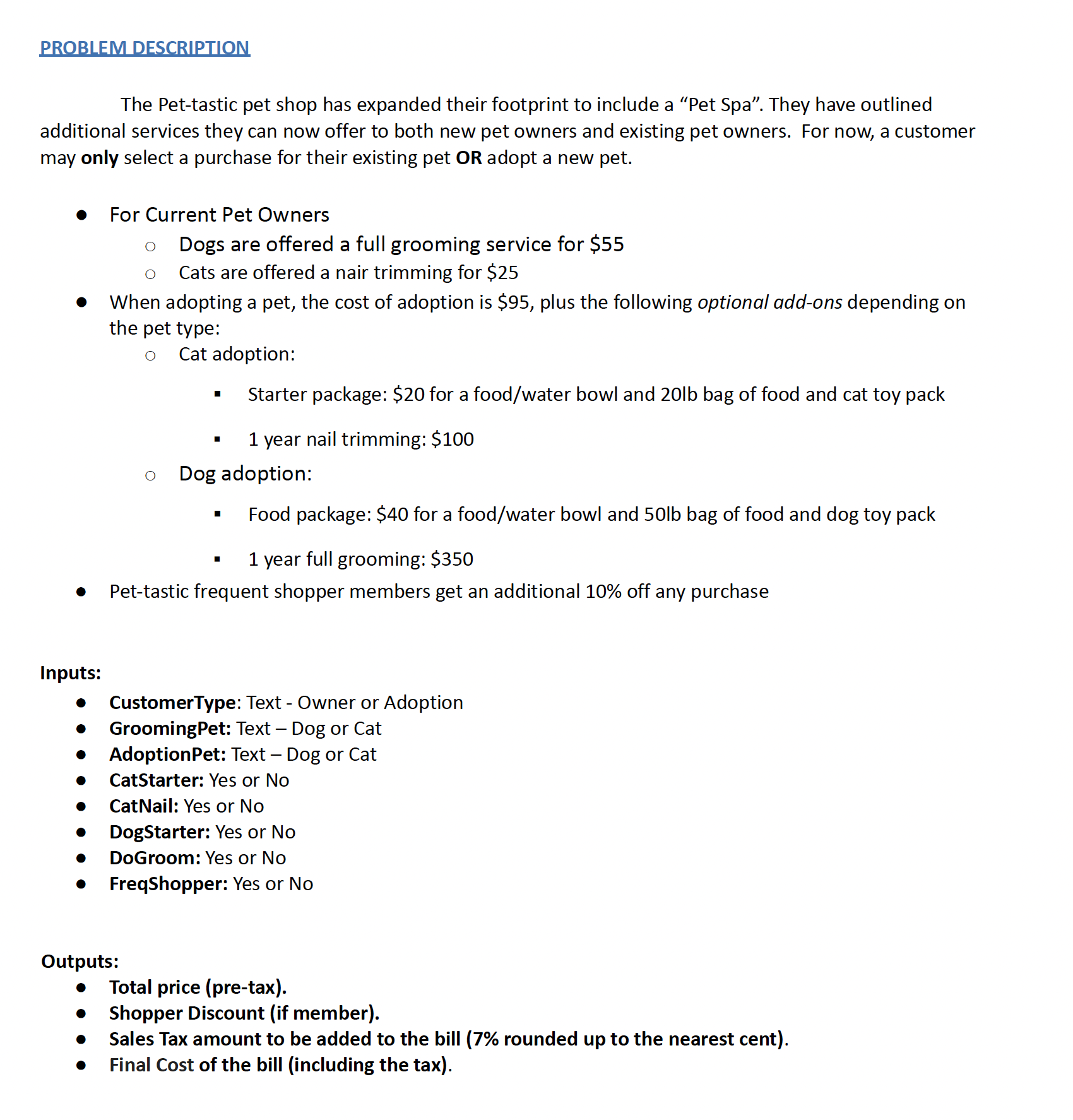 Solved 1. You will solve the problem detailed below by | Chegg.com