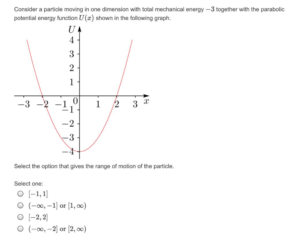 Solved Consider a particle moving in one dimension with | Chegg.com