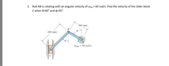 Solved Rod AB is rotating with an angular velocity of | Chegg.com