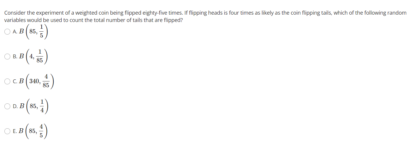 Solved Consider the experiment of a weighted coin being | Chegg.com