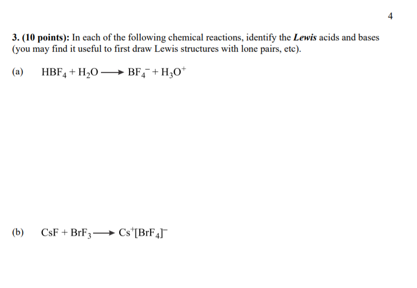 Solved 3. (10 points): In each of the following chemical | Chegg.com