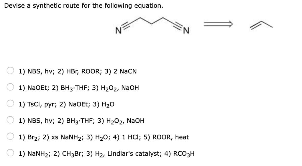 Solved Devise a synthetic route for the following equation | Chegg.com