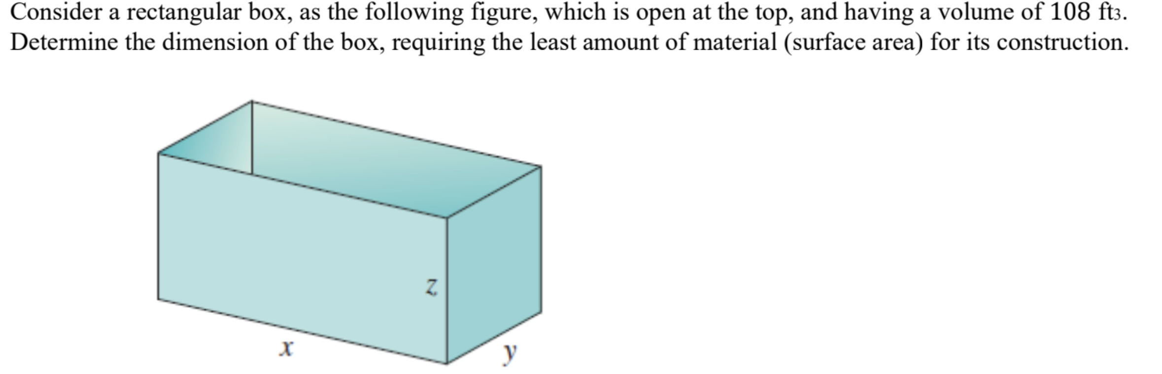 Solved Consider a rectangular box, as the following figure, | Chegg.com