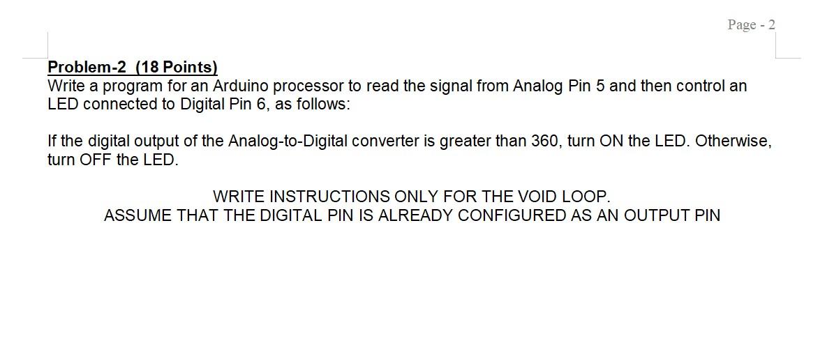 Solved Page - 2 Problem-2 (18 Points) Write a program for an | Chegg.com