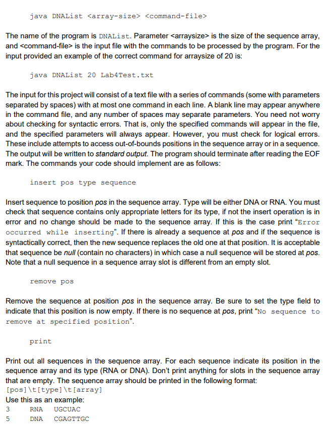 Title: DNA Strings with lists A key element in many | Chegg.com