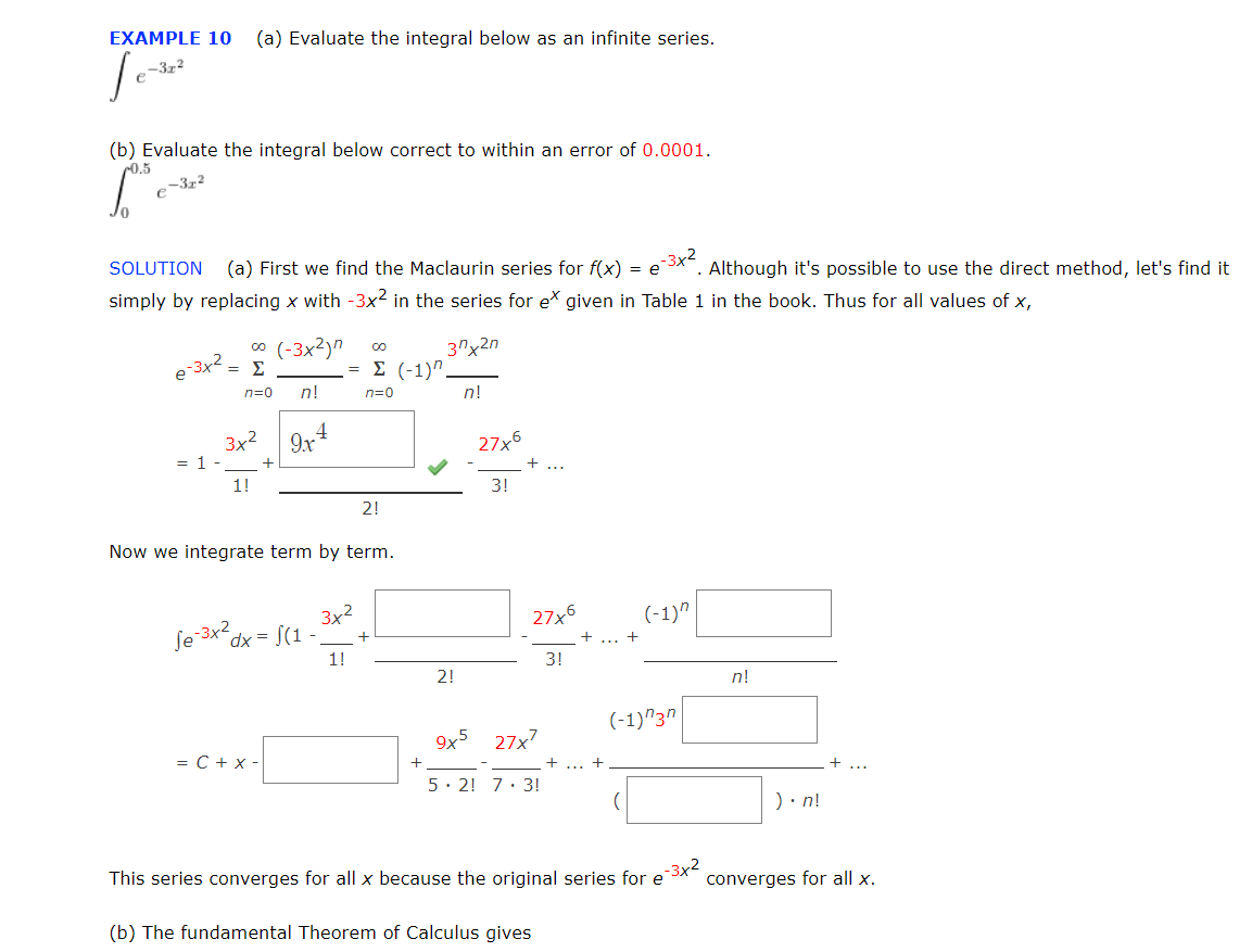 Solved EXAMPLE 10 (a) Evaluate the integral below as an | Chegg.com